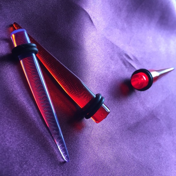 Jewelry | Set Of 8 Ear Gauges 3 Spikes And 5 Blown Glass | Poshmark